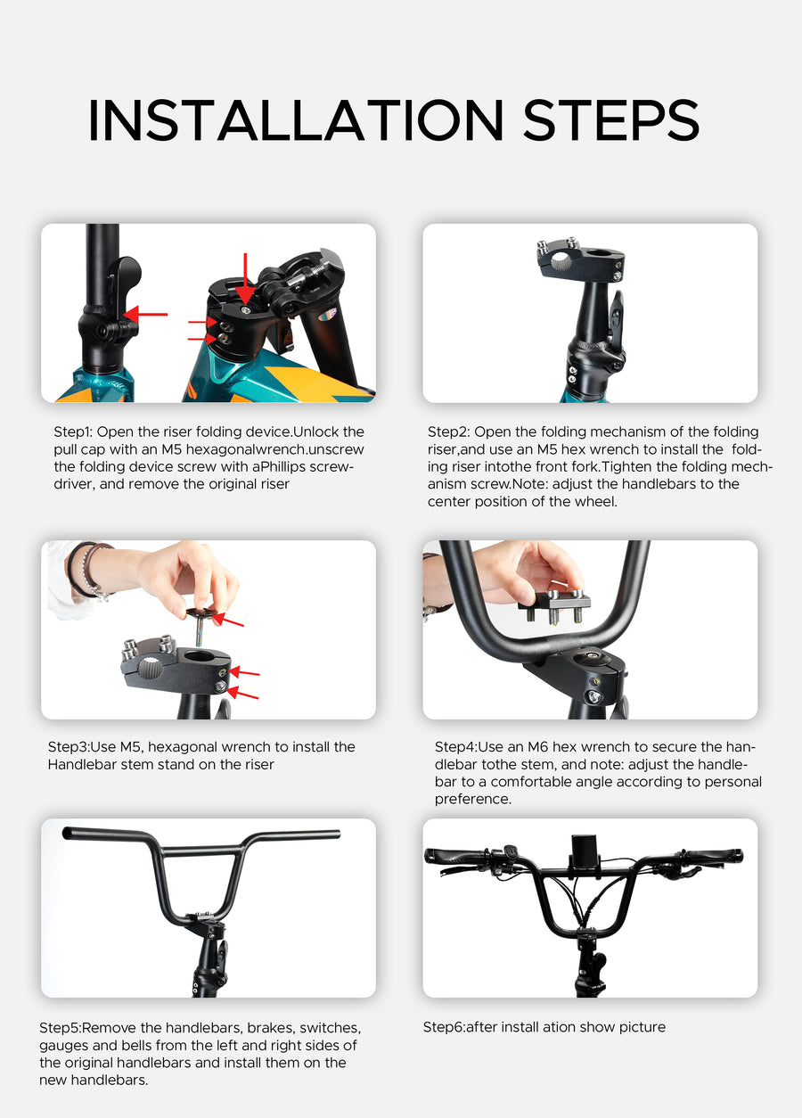 BMX Handlebar for E-Bike Engine Pro & Engine Pro 2.0 – ENGWE Official